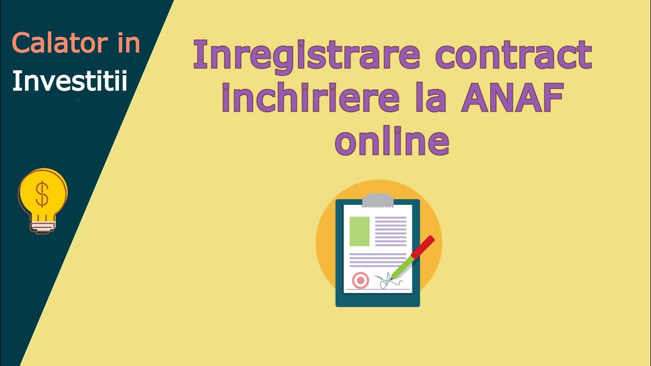 Inregistrare contract inchiriere la ANAF online - DigiEducatie